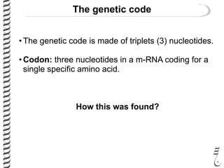 281 lec15 the_geneticcode | PPT