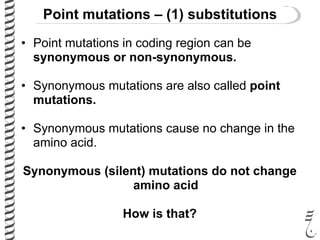 281 lec27 point_mutations | PDF
