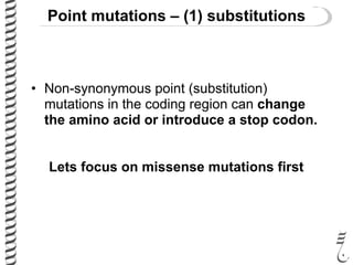 281 lec27 point_mutations | PDF