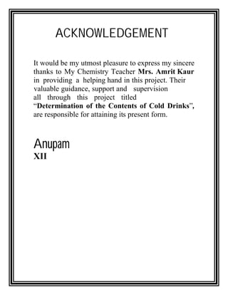 Chemistry Investigatory for class 12th | PDF | Chemistry | Science