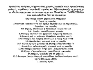 Σχολική εκδήλωση για την επέτειο του ΟΧΙ | PPT