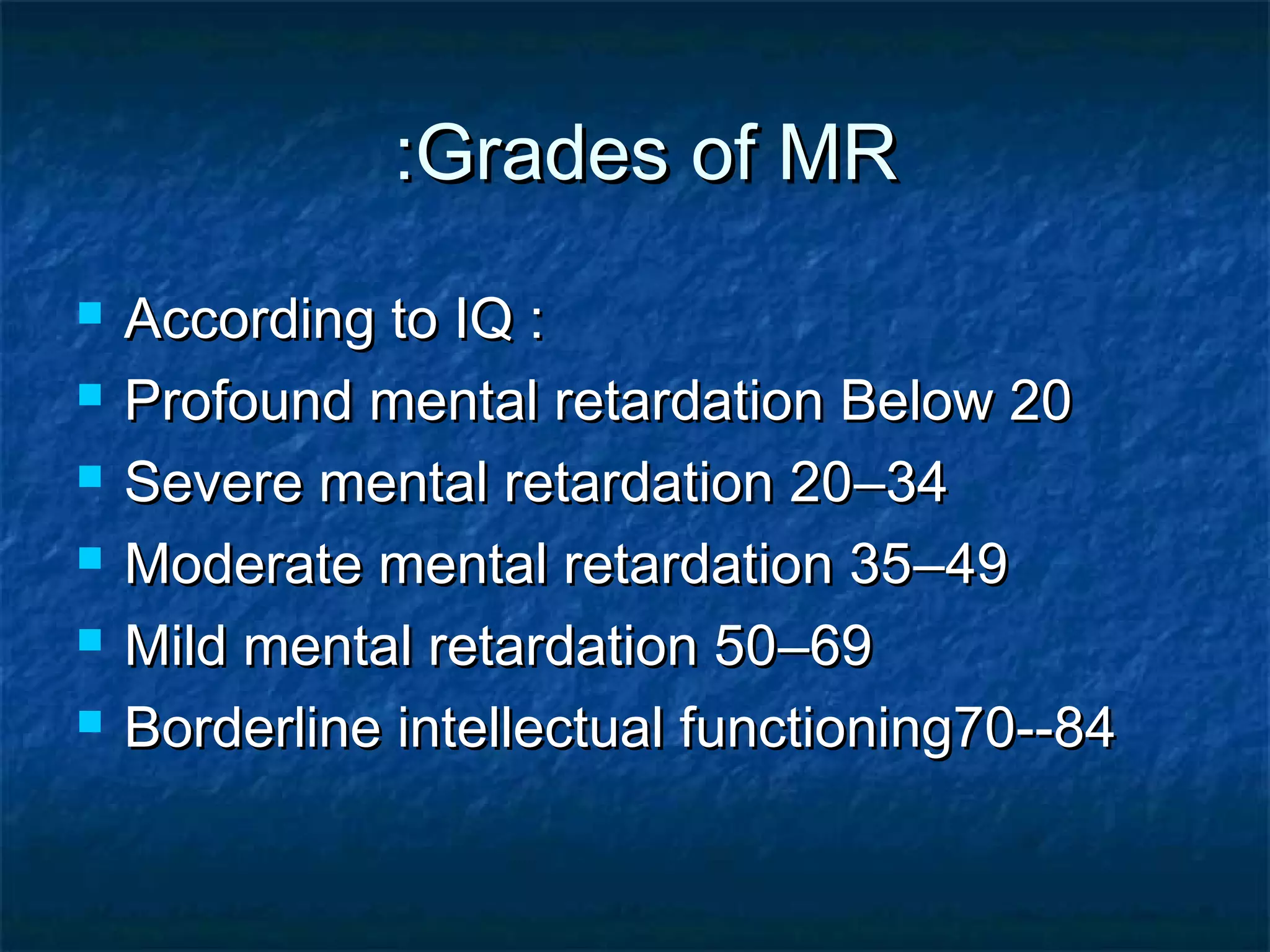 mental retardation power point presentation | PPT
