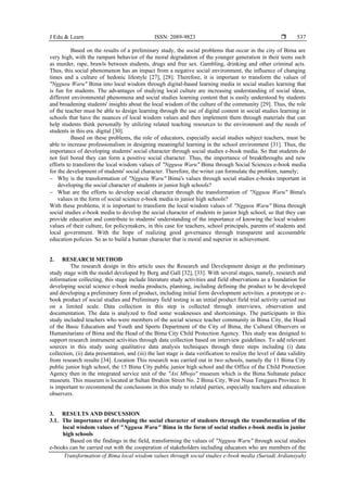 Transformation of Bima local wisdom values through social studies e ...