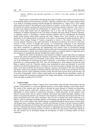 Transformation of Bima local wisdom values through social studies e ...