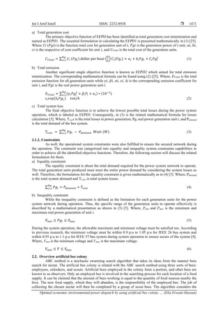 Optimal economic environmental power dispatch by using artificial bee colony algorithm | PDF