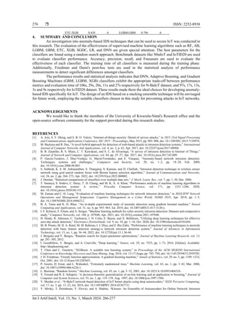 Statistical performance assessment of supervised machine learning algorithms for intrusion ...