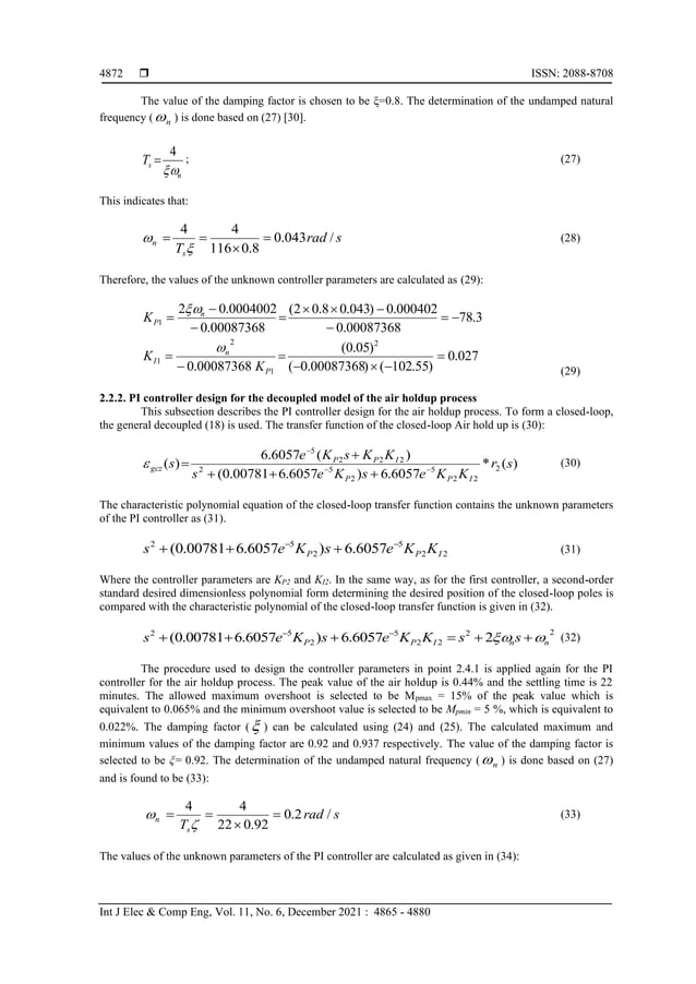 Decentralised PI controller design based on dynamic interaction decoupling in the closed-loop ...