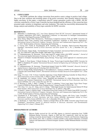 Photovoltaic System with SEPIC Converter Controlled by the Fuzzy Logic | PDF
