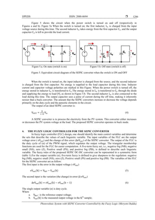 Photovoltaic System with SEPIC Converter Controlled by the Fuzzy Logic | PDF