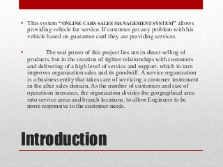 online car sales Management System | PPTX