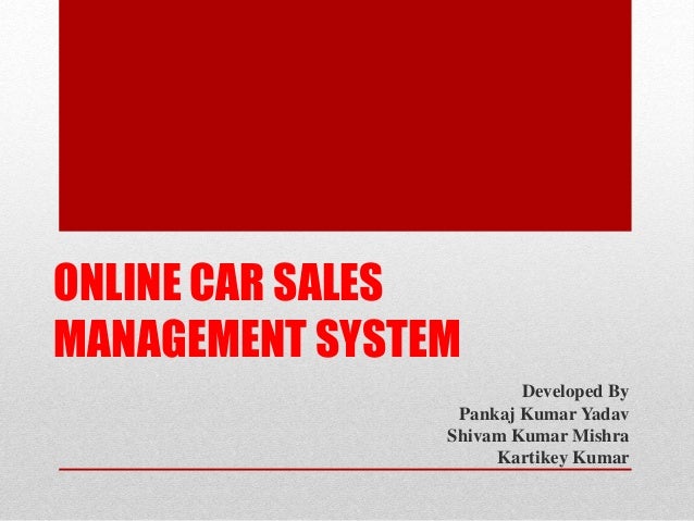 online car sales Management System | PPTX