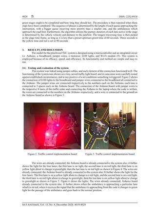 Development of a prioritized traffic light control system for emergency ...