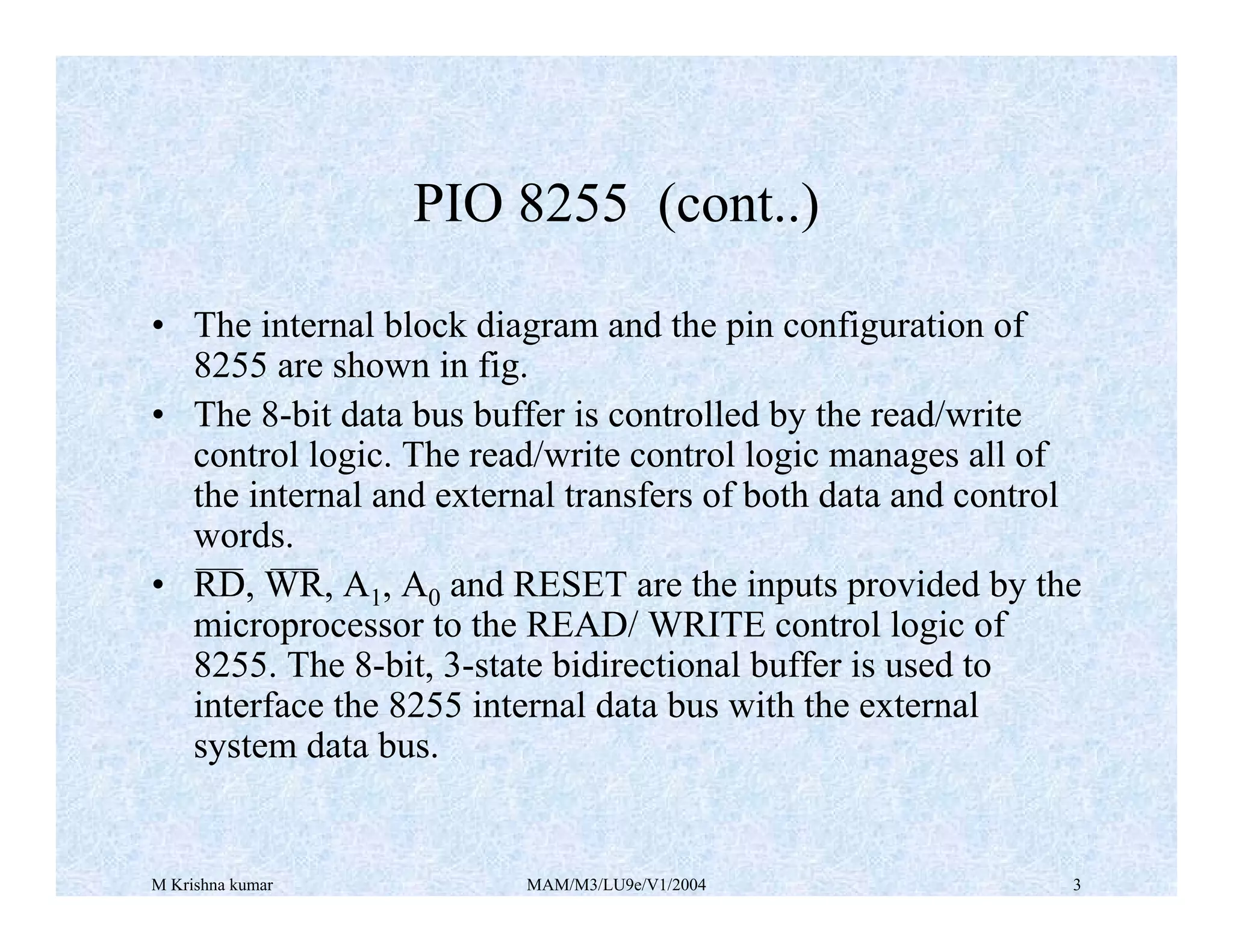 8255 programable io | PDF