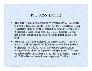 8255 programable io | PDF