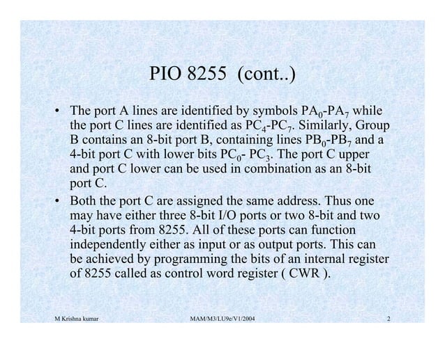 8255 programable io | PPT