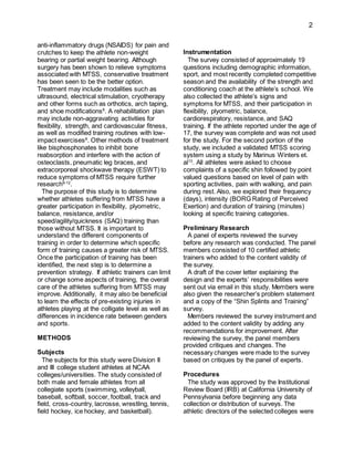 Evaluation of Conditioning and Predisposition to Medial Tibial Stress ...