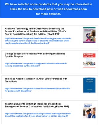 Assistive Technology for People with Disabilities (2nd Edition) | PDF
