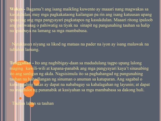 Pagsusuri sa maikling kwentong Bansot (Buod) ni Aurora Cruz | PPTX