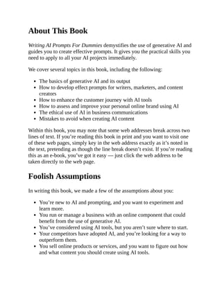 Writing Ai Prompts For Dummies Stephanie Diamond Jeffrey Allan | PDF