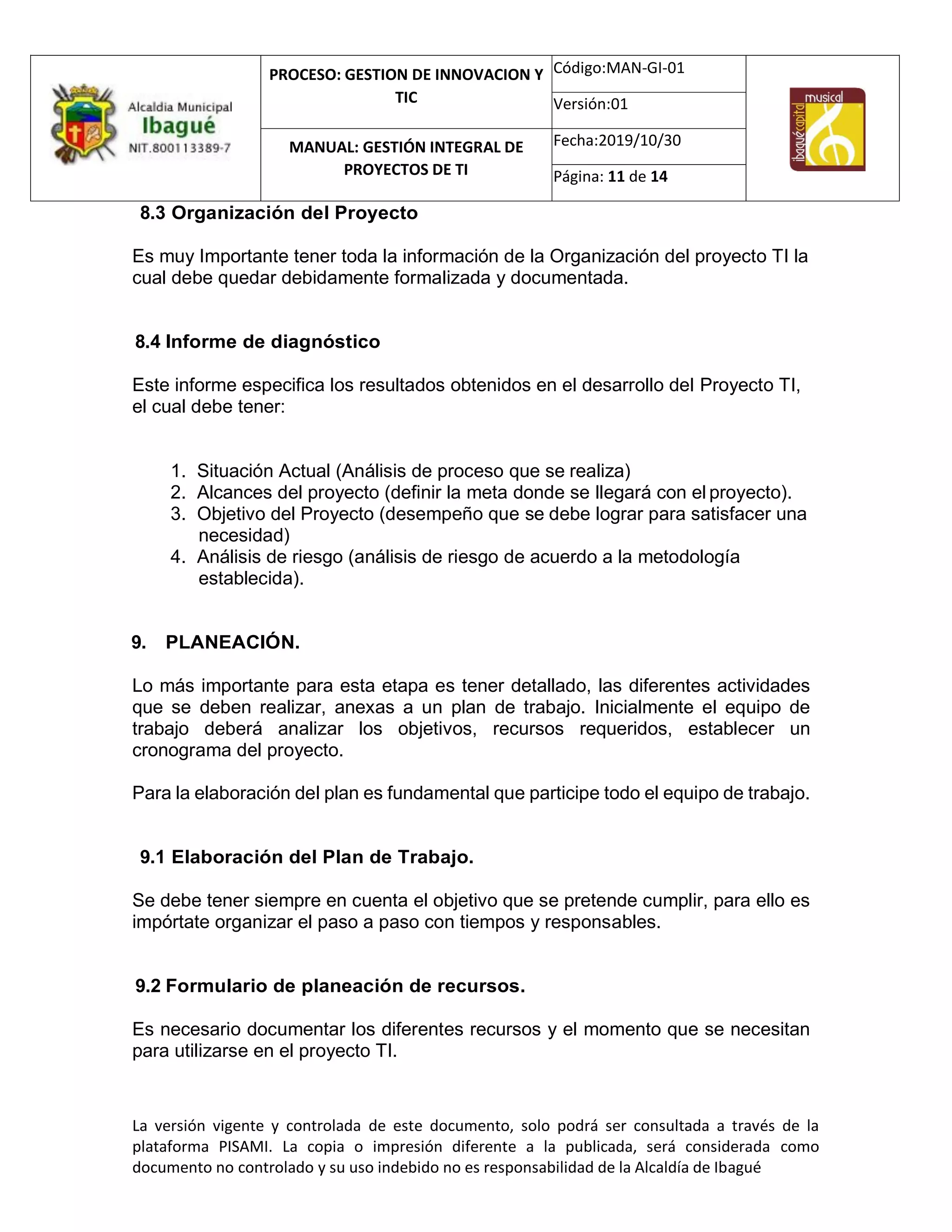 gestion integral de proyectos de TI manual | PDF