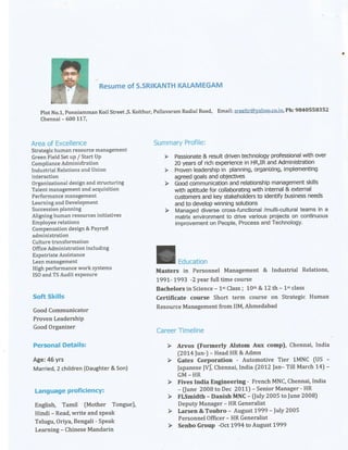 Srikanth Resume | PDF