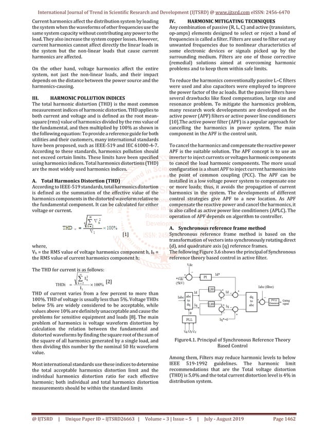 Design of Active Filter for Reducing Harmonic Distortion in Distribution Network | PDF