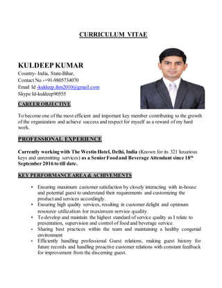 Mr.Kuldeep's Resume l | DOCX