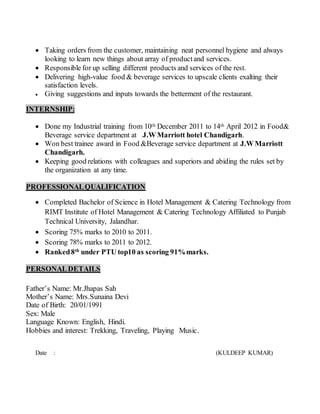 Mr.Kuldeep's Resume l | DOCX