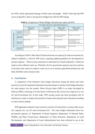 Budget Allocation Assessment for Water Resources Project in Thailand ...