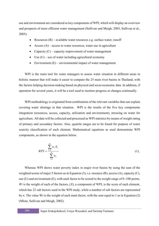 Budget Allocation Assessment for Water Resources Project in Thailand ...