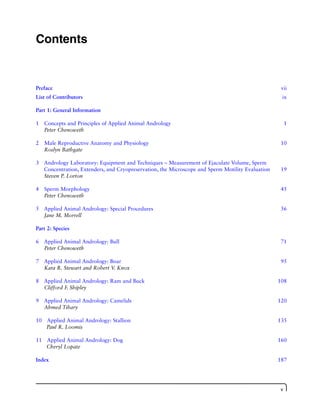 Manual Of Animal Andrology Peter J Chenoweth Steven P Lorton | PDF
