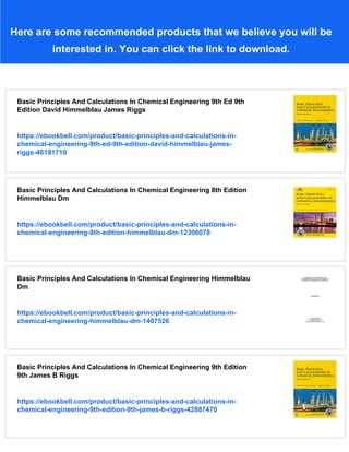 Basic Principles And Calculations In Process Technology Illustrated ...