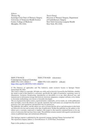 Thoracic Surgery Clerkship A Guide For Senior Medical Students Thomas ...