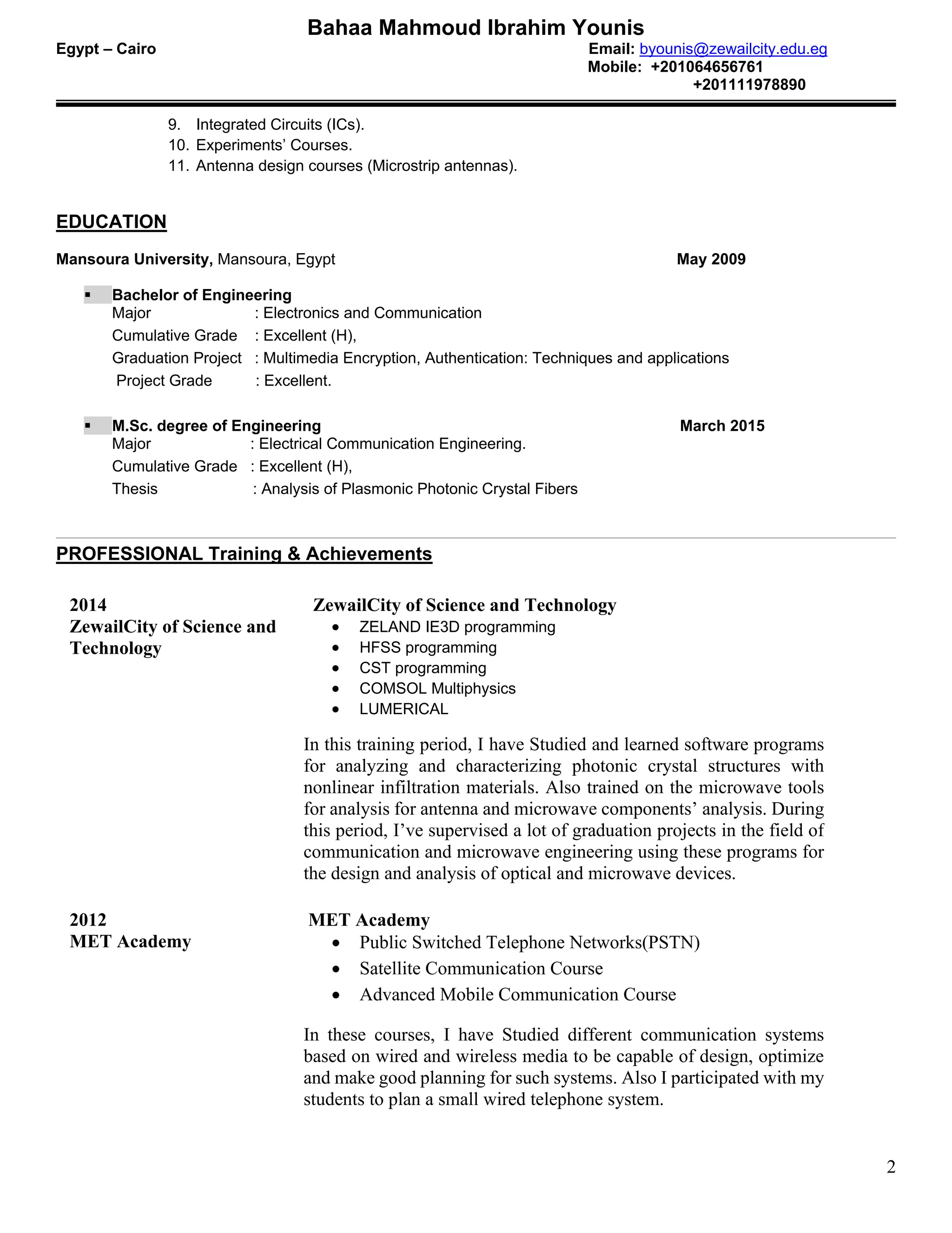 Bahaa_Younis_s_CV | PDF