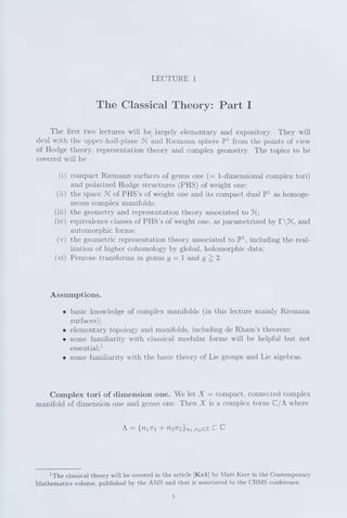 Hodge Theory Complex Geometry And Representation Theory Mark Green | PDF