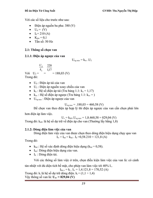 Đồ án điện tử công suất: Thiết kế bộ chỉnh lưu hình tia ba pha | PDF