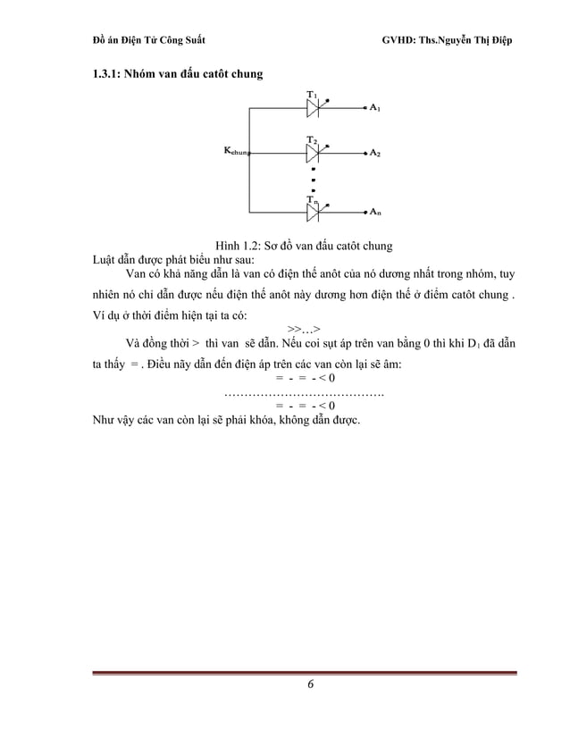 Đồ án điện tử công suất: Thiết kế bộ chỉnh lưu hình tia ba pha | PDF