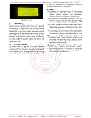 Monitoring of Forest Fire Detection System using ZigBee | PDF