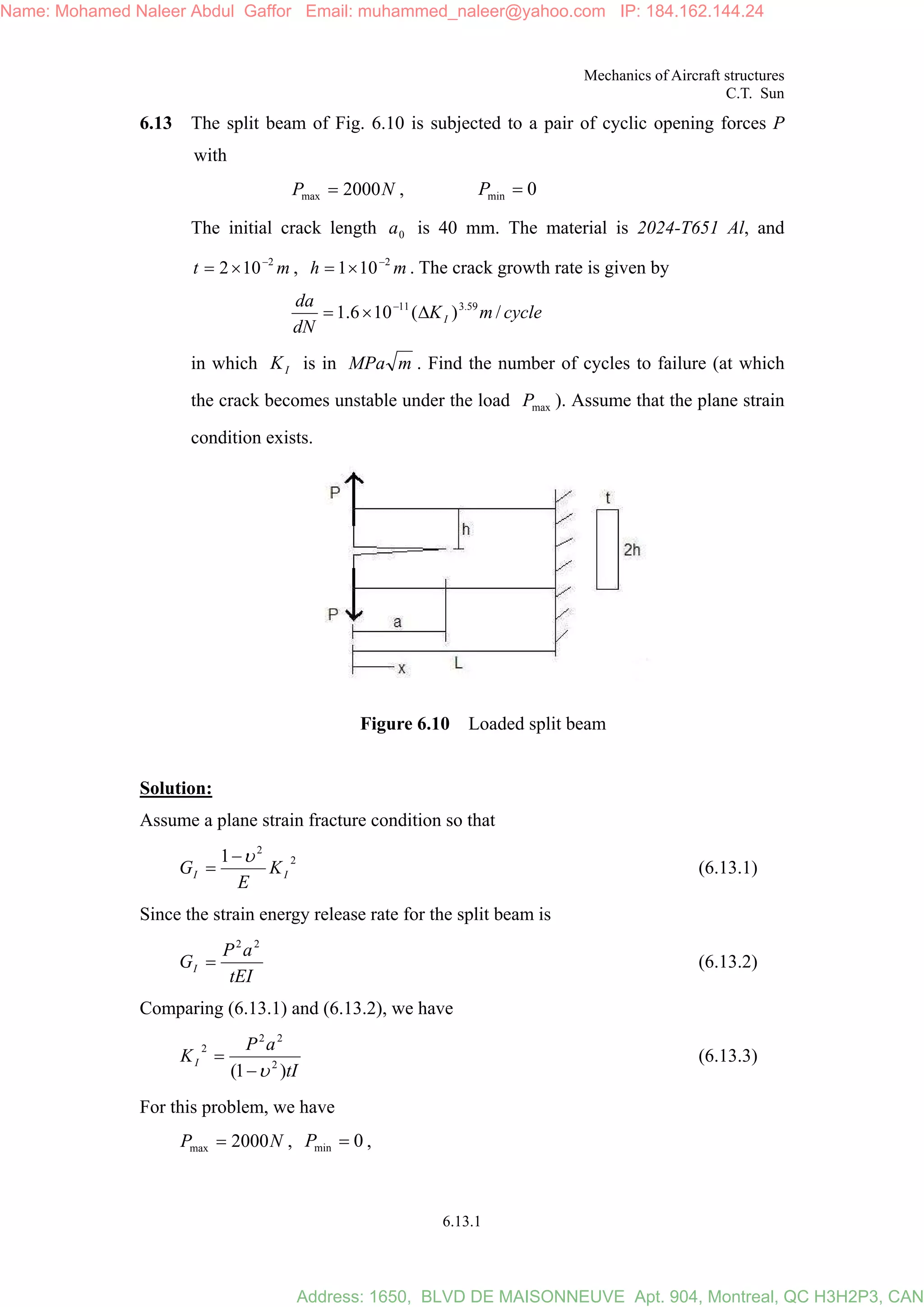 Mechanics of Aircraft Structures solution manual C.T. Sun 2nd ed | PDF