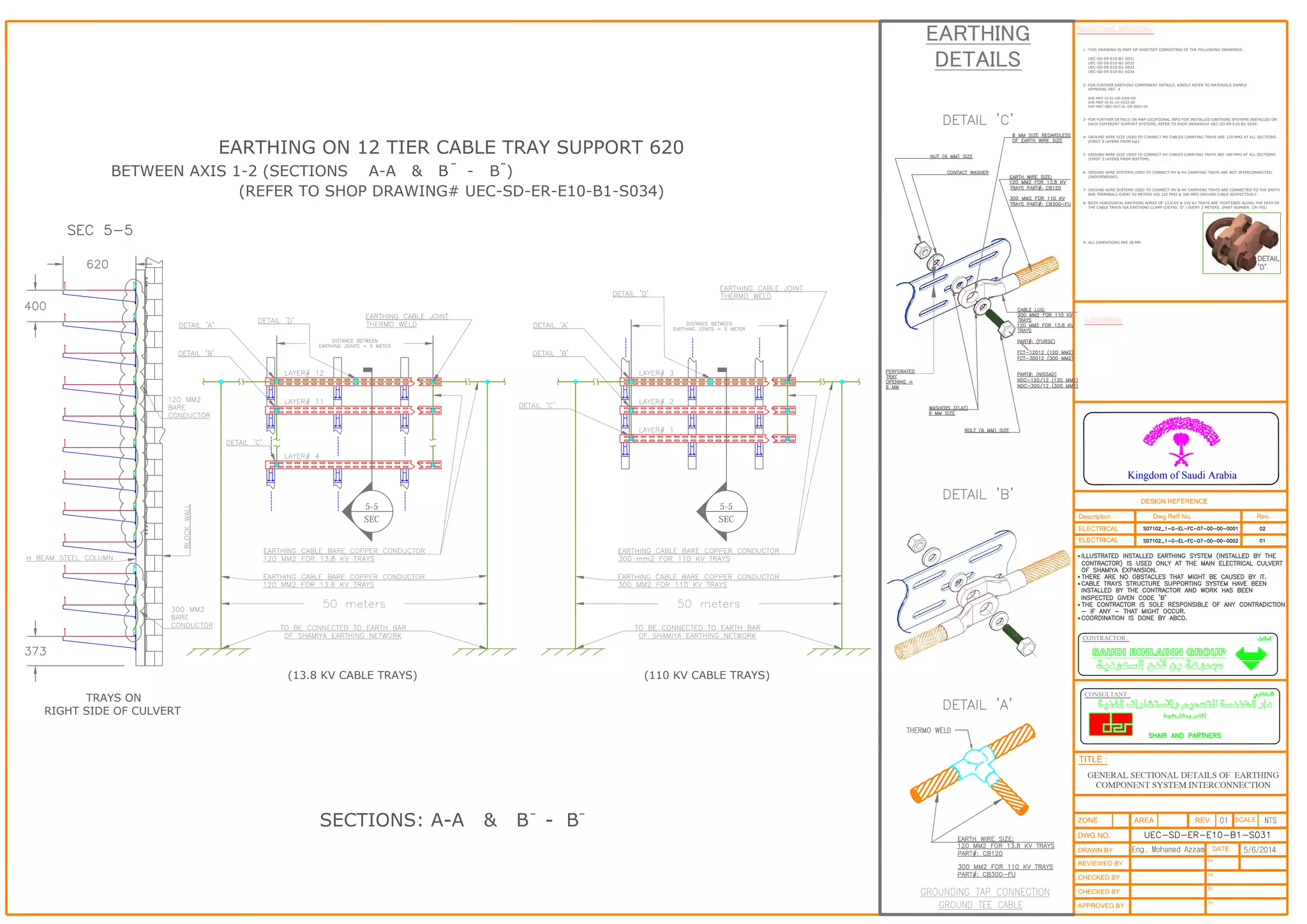 M.V/H.V Cable trays earthing systems | PDF