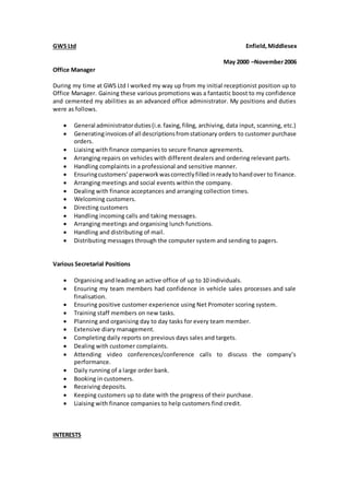 Natalie Davies CV | DOCX