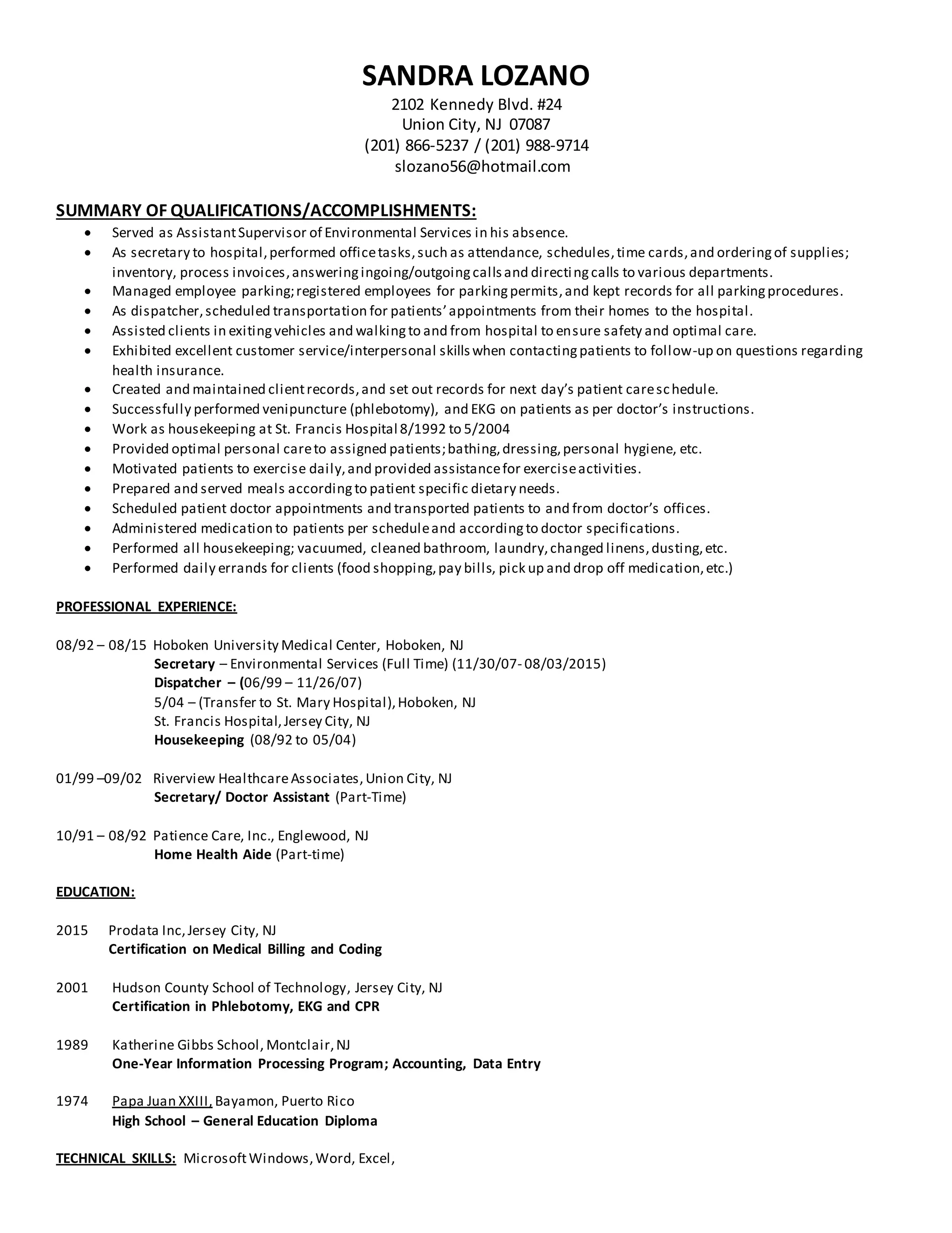 SANDRA LOZANO (2)resume | PDF