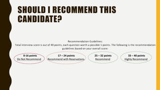 Indivdiual Interview RA Training | PPTX