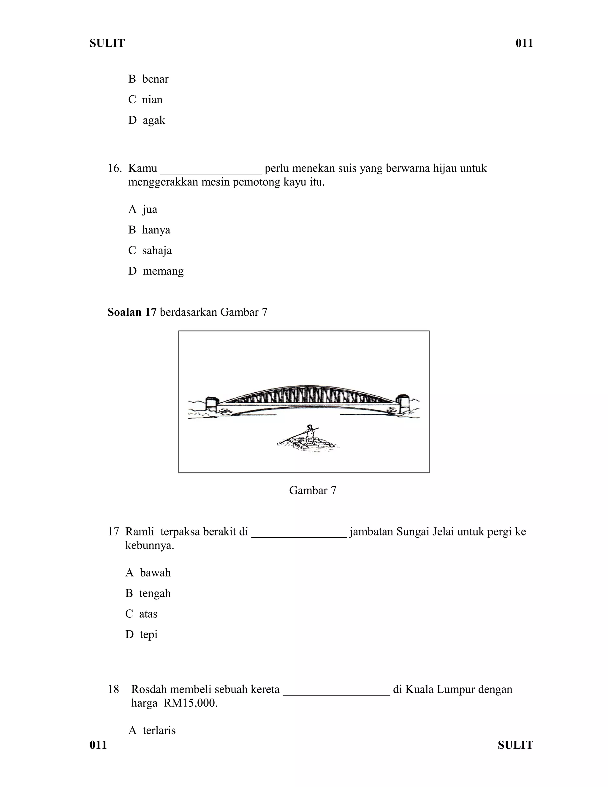 28443119 soalan-bm-bahasa-melayu-pemahaman-tahun-4 | DOC