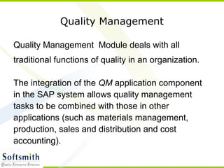 SAP-QM.ppt for Quality Management training | PPT