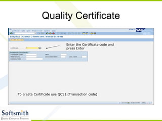 SAP-QM.ppt for Quality Management training | PPT