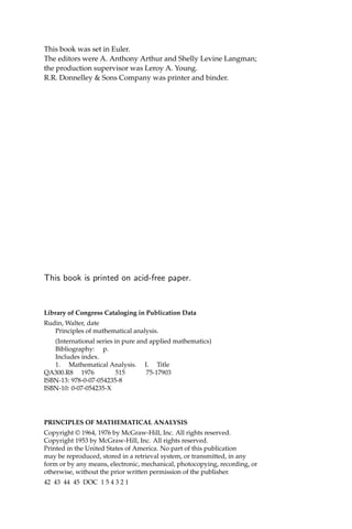 Principles Of Mathematical Analysis Third Edition Retyped Edited ...