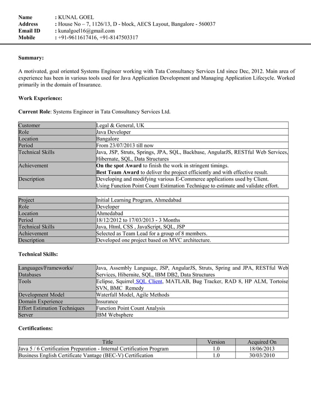 Kunal_Resume | PDF