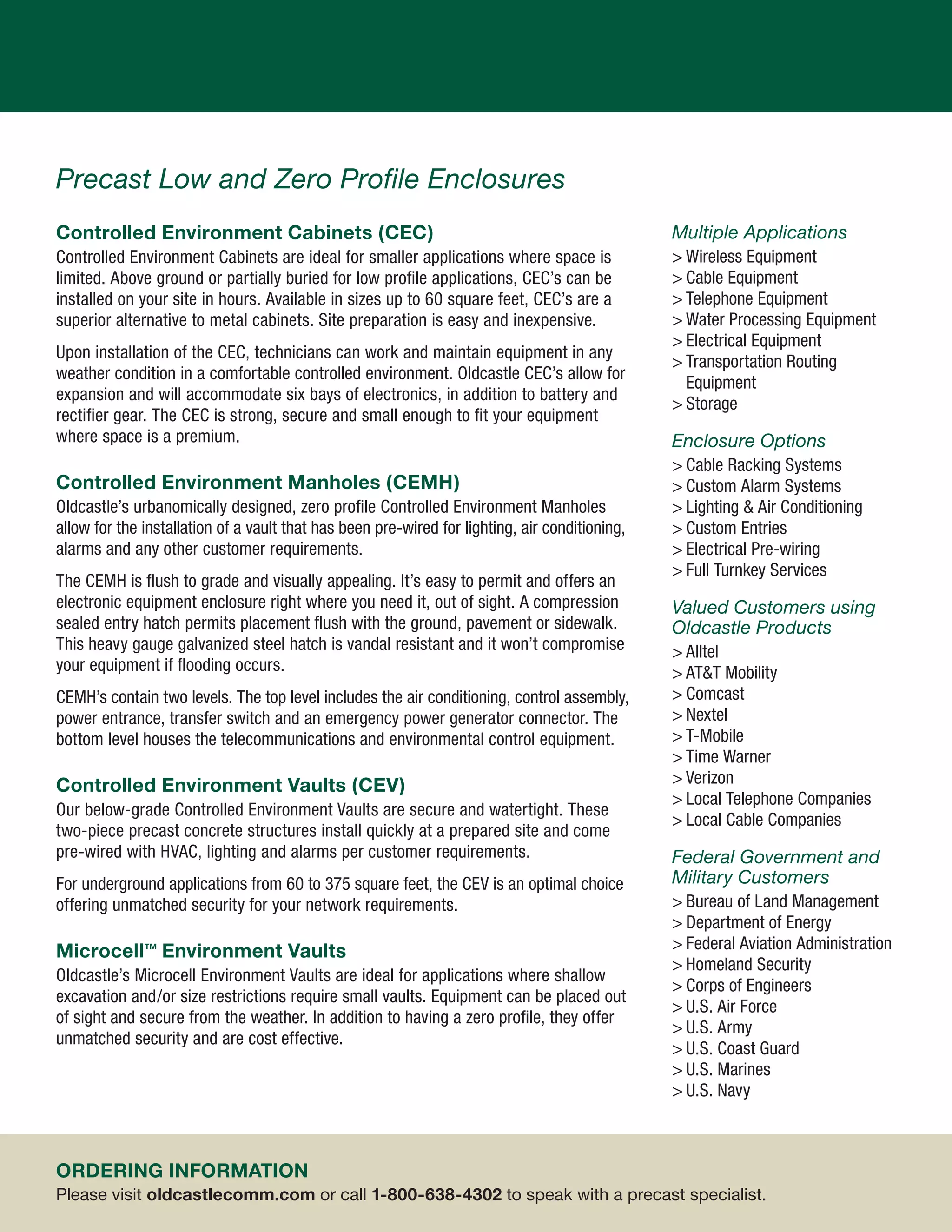 Below Ground Precast Enclosures | PDF