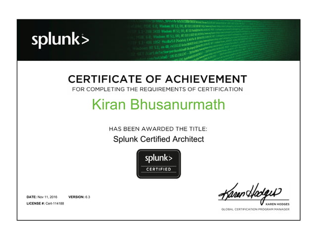 Splunk Ceritified Architect | PDF